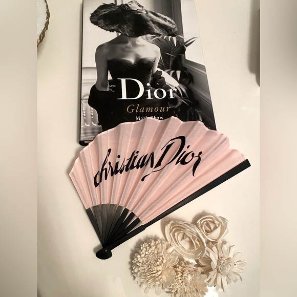 Dior | Accessories | Christian Diorsignature Logo Folding Fan Pink ...
